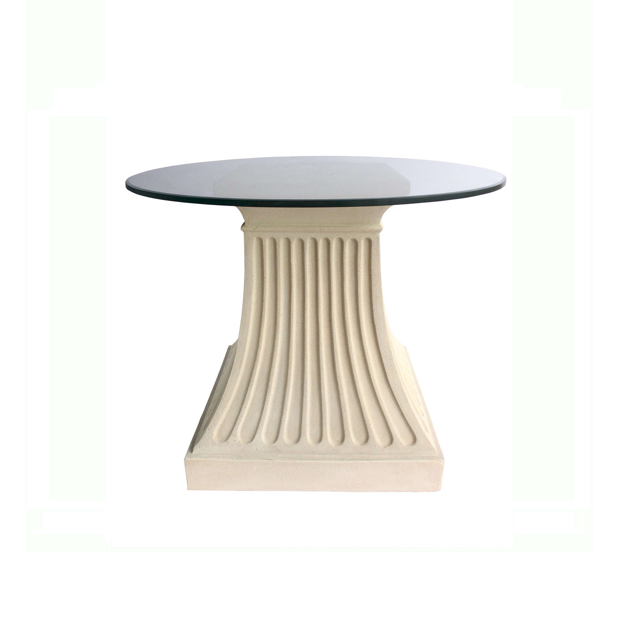 Fluted Round Dining Table – Modern Wood Finish